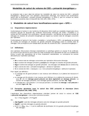 Remplissable En Ligne Modalits De Calcul Des CEE Prcarit Et