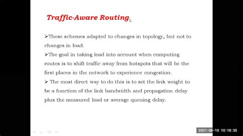 Traffic Aware Routing In Netwok Layer Youtube
