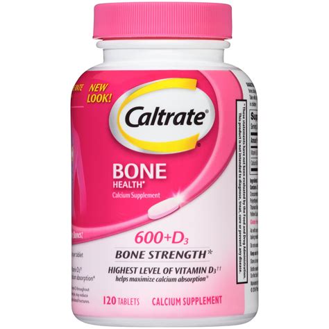 Caltrate Bone Health 600 D3 Calcium Tablets 120 Ct Walmart
