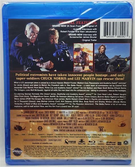 The Delta Force Blu Ray 1986 Scorpion Releasing Chuck Norris Lee