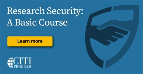 Research Security A Basic Course Citi Program