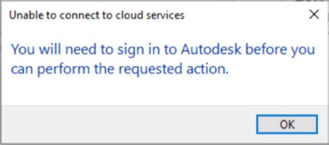 Unauthenticated User Message Appears When Working In Revit
