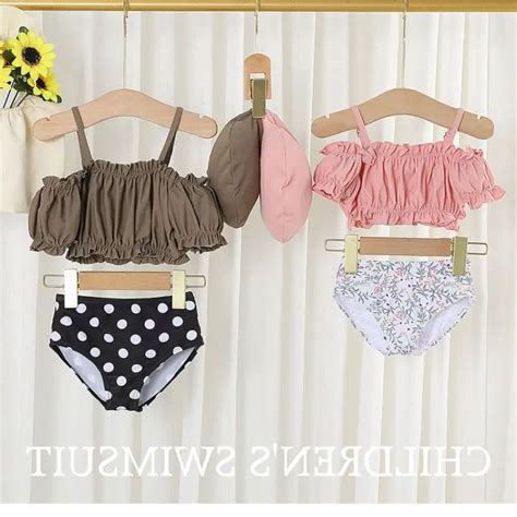 여아용 스플릿 타입 슬링 수영복 유아용 비치웨어 여름 어린이 수영복 Aliexpress