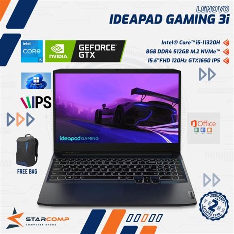 Jual LENOVO Ideapad Gaming 3i I5 11320H 8GB 512GB SSD GTX1650 15 6 FHD Kota Surabaya