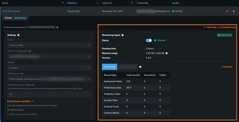 Run The Monitoring Agent In Datarobot Datarobot Docs