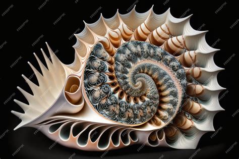 Ai Generated Illustration Of An Intricately Detailed Seashell