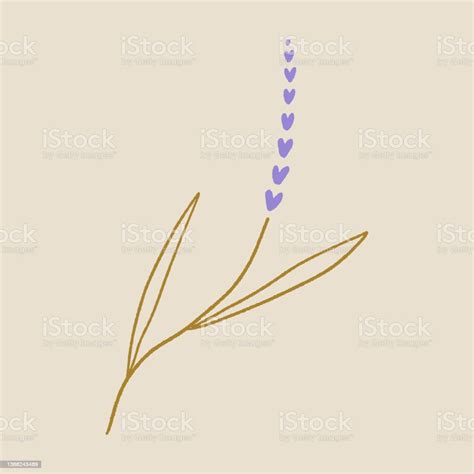보호 미니멀리즘 작은 라벤더 브랜치 로고 또는 라벨 벡터 일러스트레이션 귀여운에 대한 스톡 벡터 아트 및 기타 이미지 귀여운