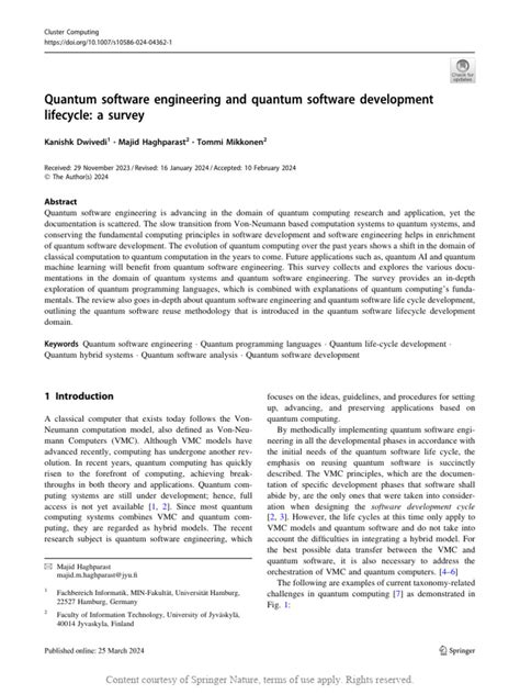 Quantum Software Engineering And Quantum Software Pdf Quantum Computing Computing