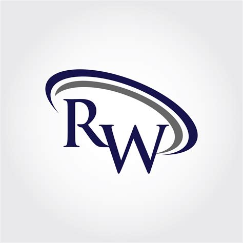 Monogram RW Logo Design By Vectorseller TheHungryJPEG