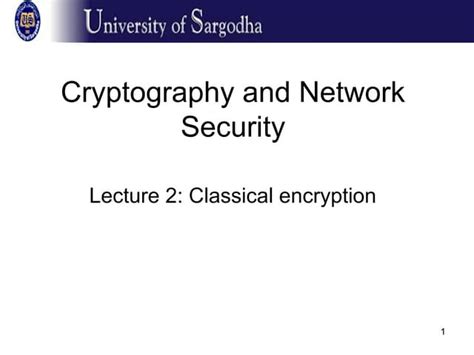 Classical Encryption Ppt