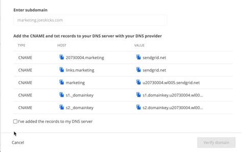 Adding A Sending Domain