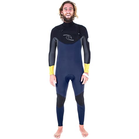 Rip Curl Dawn Patrol 43mm Chest Zip Wetsuit Neon Orange Navy Wsm6cm