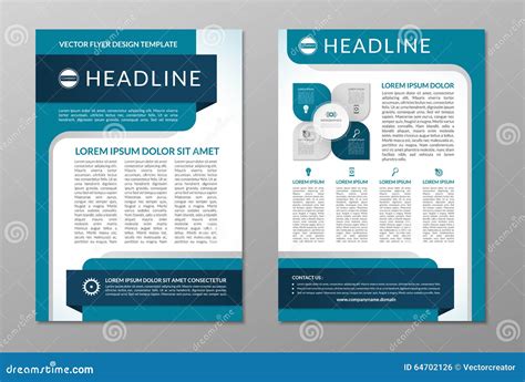 Business Brochure Flyer Layout Template A4 Size Stock Vector