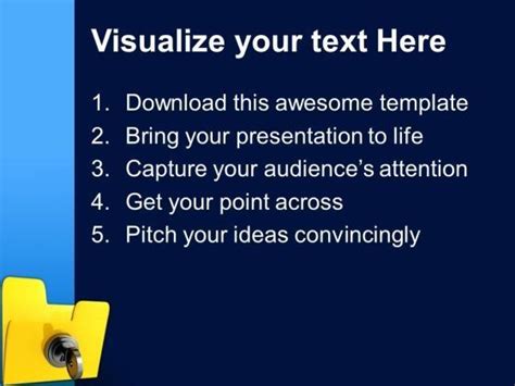 Computer Empty Folder With Key PowerPoint Templates And PowerPoint Themes