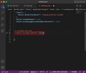 How To Disable Minimap In VSCode