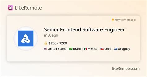 📩 senior frontend software engineer at 🏢 aleph salary 💰 130 200 📍
