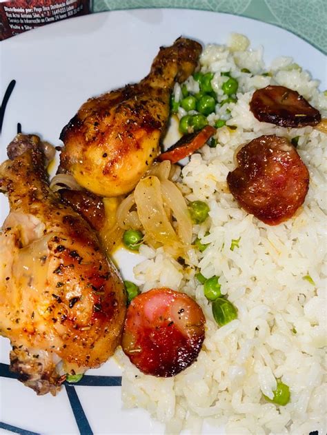 Frango No Forno Arroz De Ervilhas