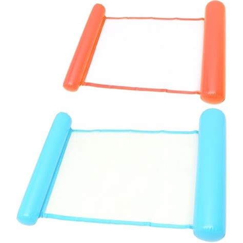 Swanew 2er Hamac Gonflable Flottant Piscine 4 En 1 Hamacs Deau Bouée