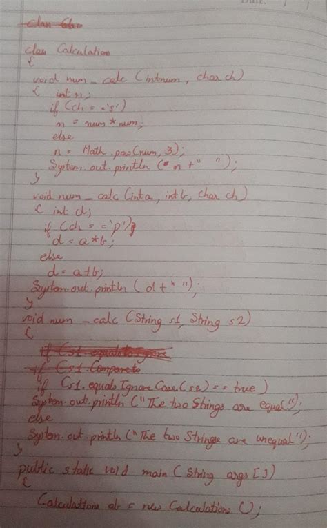 Design A Class To Overload A Function Num Calc As Follows Void Num Calc Int Num Char Ch