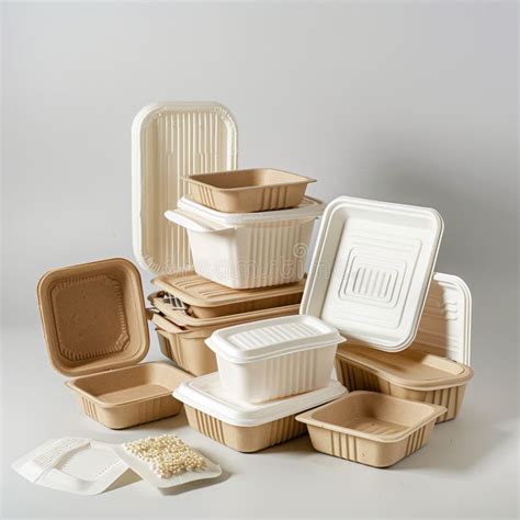 Ai Generated Sustainable Food Packaging Stock Illustration