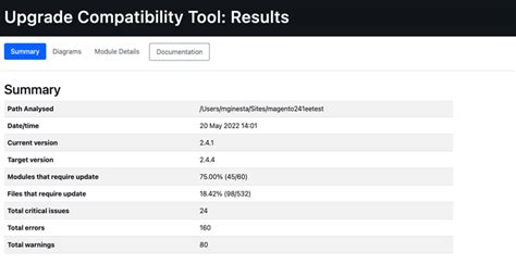 upgrade compatibility tool reports adobe commerce