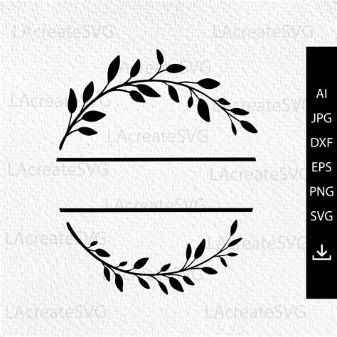 Circle Monogram Wreath Svg