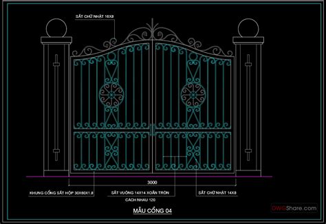 103gate Design Autocad Blocks Free Download