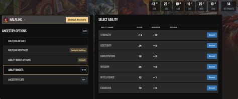 Issue With Pathfinder Character Builder And Ability Boosts Pathfinder