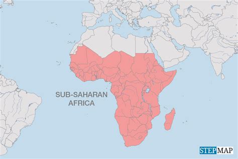 Sub Saharan Africa On World Map Aloise Marcella
