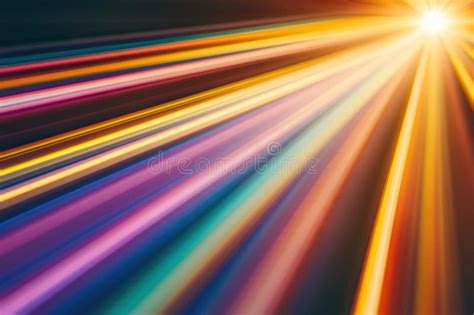 Light Refracting Through A Glass Prism Creates A Rainbow Spectrum Against A Dark Background