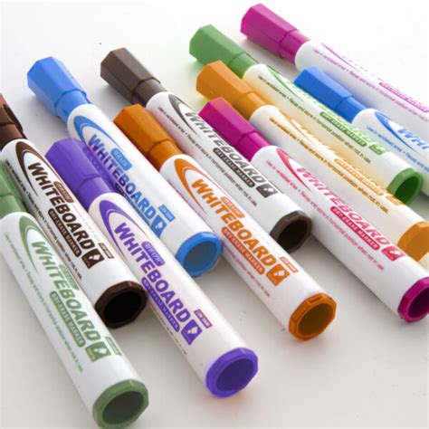 BAZIC Bright Colors Chisel Tip Dry Erase Markers 6 Pack BAZIC Products
