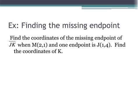 Missing Endpoint Formula