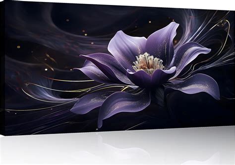 Aatoeax Wall Art Purple Canvas Wall Art Purple Wall Decor Purple Flower