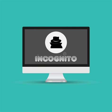 Ejemplo Inc Gnito Del Vector Del Icono Hojee En Privado El Ordenador