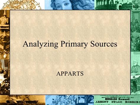 Analyzing Primary Sources Honors