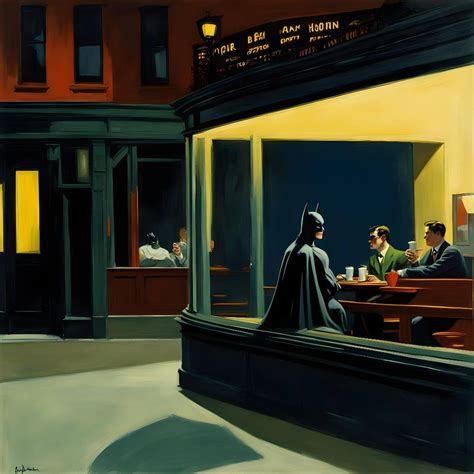 Hoppers Nighthawks And Batman By Robergeai On Deviantart