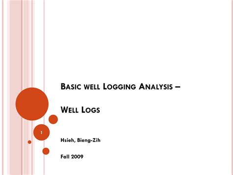 Ppt Basic Well Logging Analysis Well Logs Powerpoint Presentation