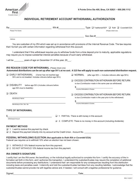 Fillable Online 314 Traditional And Simple Ira Withdrawal Authorization