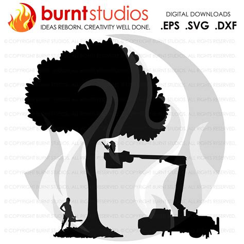 SVG Cutting File Female Tree Trimmers And Bucket Truck Etsy