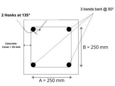 How To Calculate Cutting Length Of Stirrups For Beam And Column Civil Lead