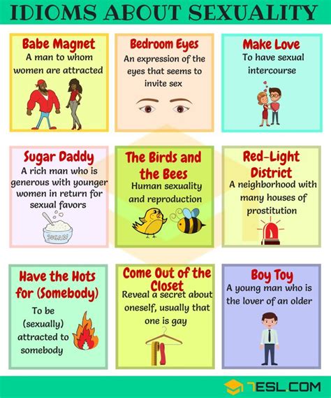 Sexuality Idioms • 7esl Idioms And Phrases Idioms English