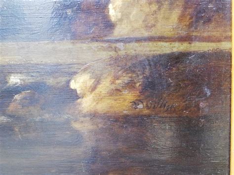 Proantic Grand tableau huile sur panneau ème siècle
