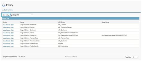 create entity in gumu™ sage erp 100 integration for salesforce
