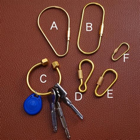 Brass Keychain Etsy