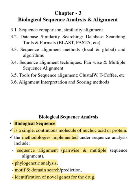 Sequence Analysis Alignment Pdf Nucleic Acid Sequence Sequence