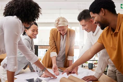 Blueprint Architecture And Hands Of People Drawing For Planning Floor Plan And Engineering