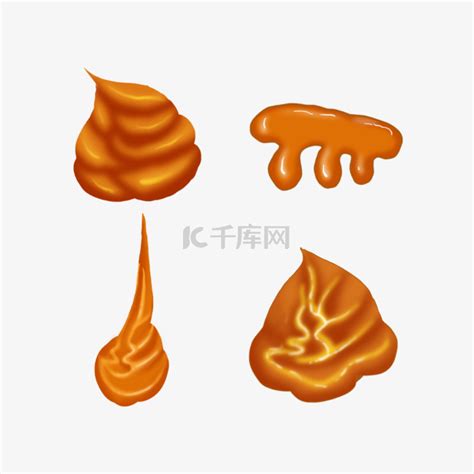 焦糖糖果奶油液体图案素材图片免费下载 千库网
