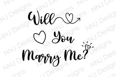 Will You Marry Me Svg Wedding Clipart Graphic By Nnj Designs · Creative