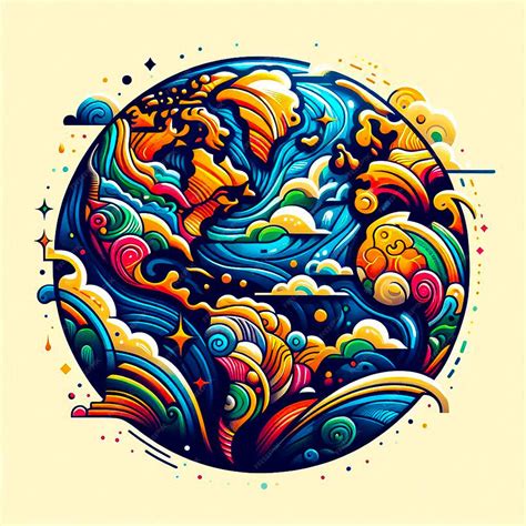 Earth Planet Globe Space World Map Fake Illustration Photo Art