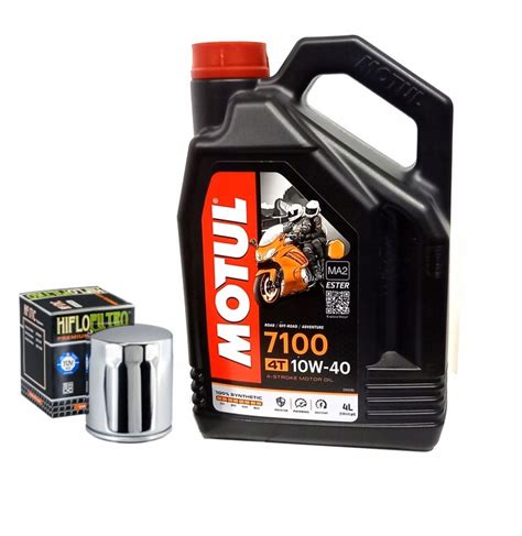 Olej MOTUL 7100 20W50 4L Filtr Oleju Hiflo HF170C Chrom HARLEY